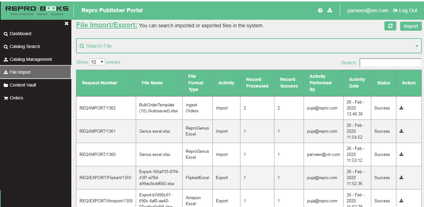 File Import - ReproPublisher